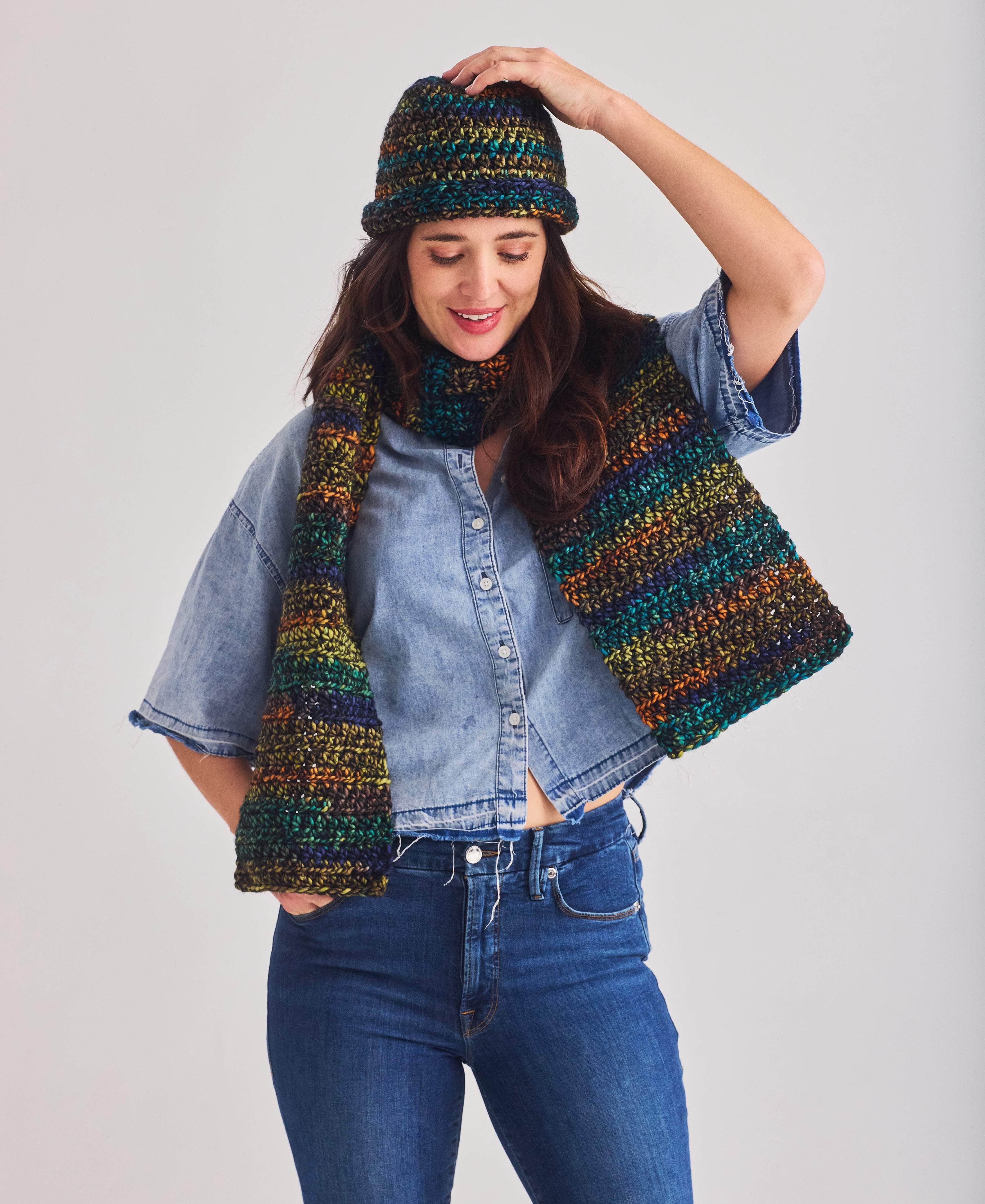 Citrus Grove Crochet Beanie and Scarf Set – Premier Yarns