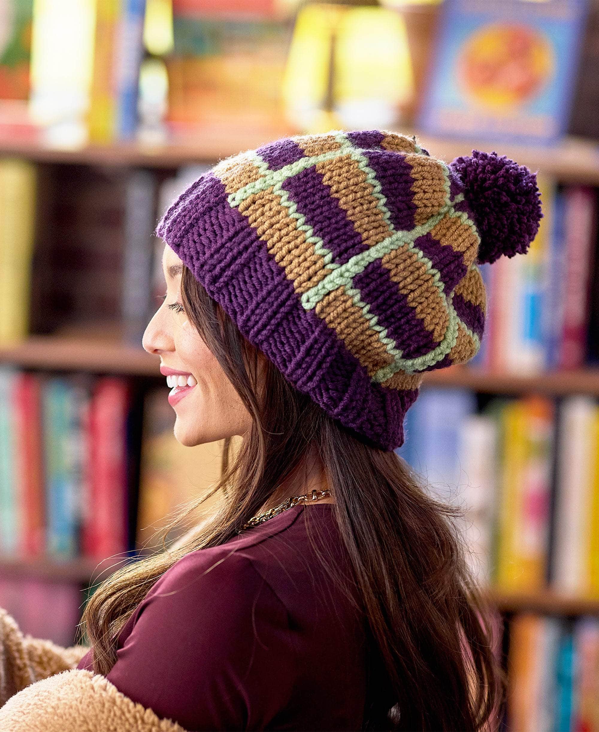 Book Nook Plaid Beanie – Premier Yarns