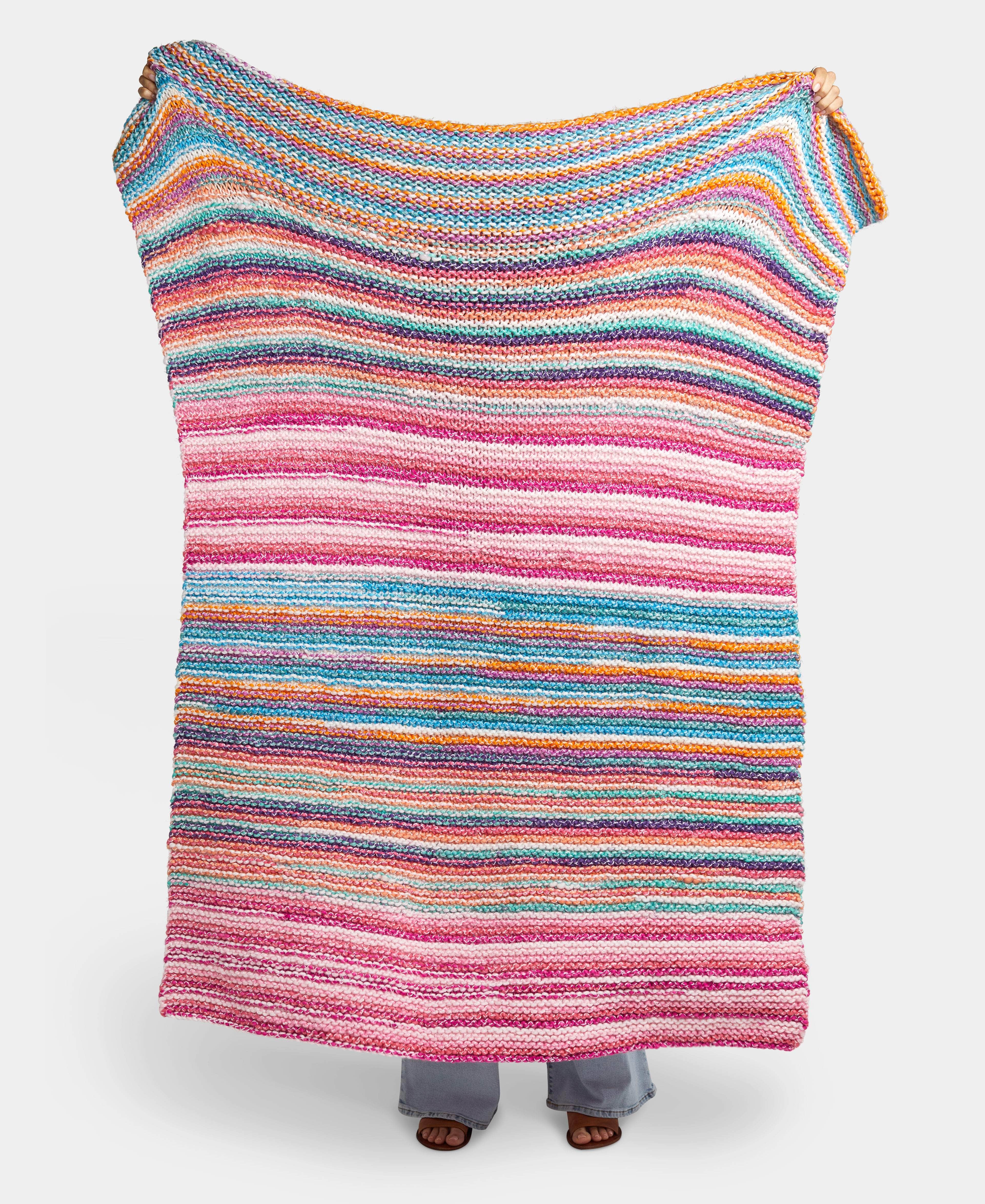 Garter Stripe Throw – Premier Yarns