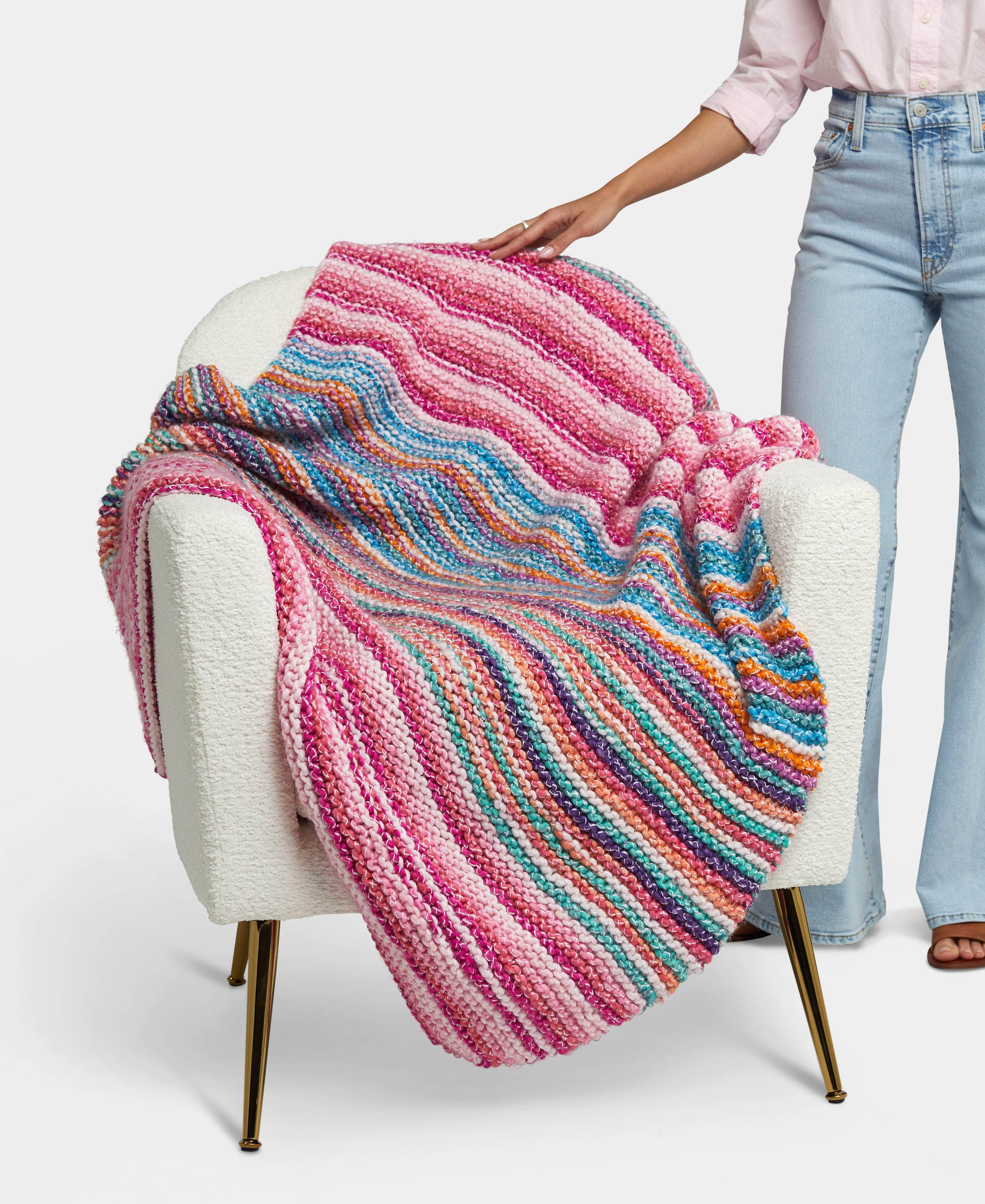 Garter Stripe Throw – Premier Yarns