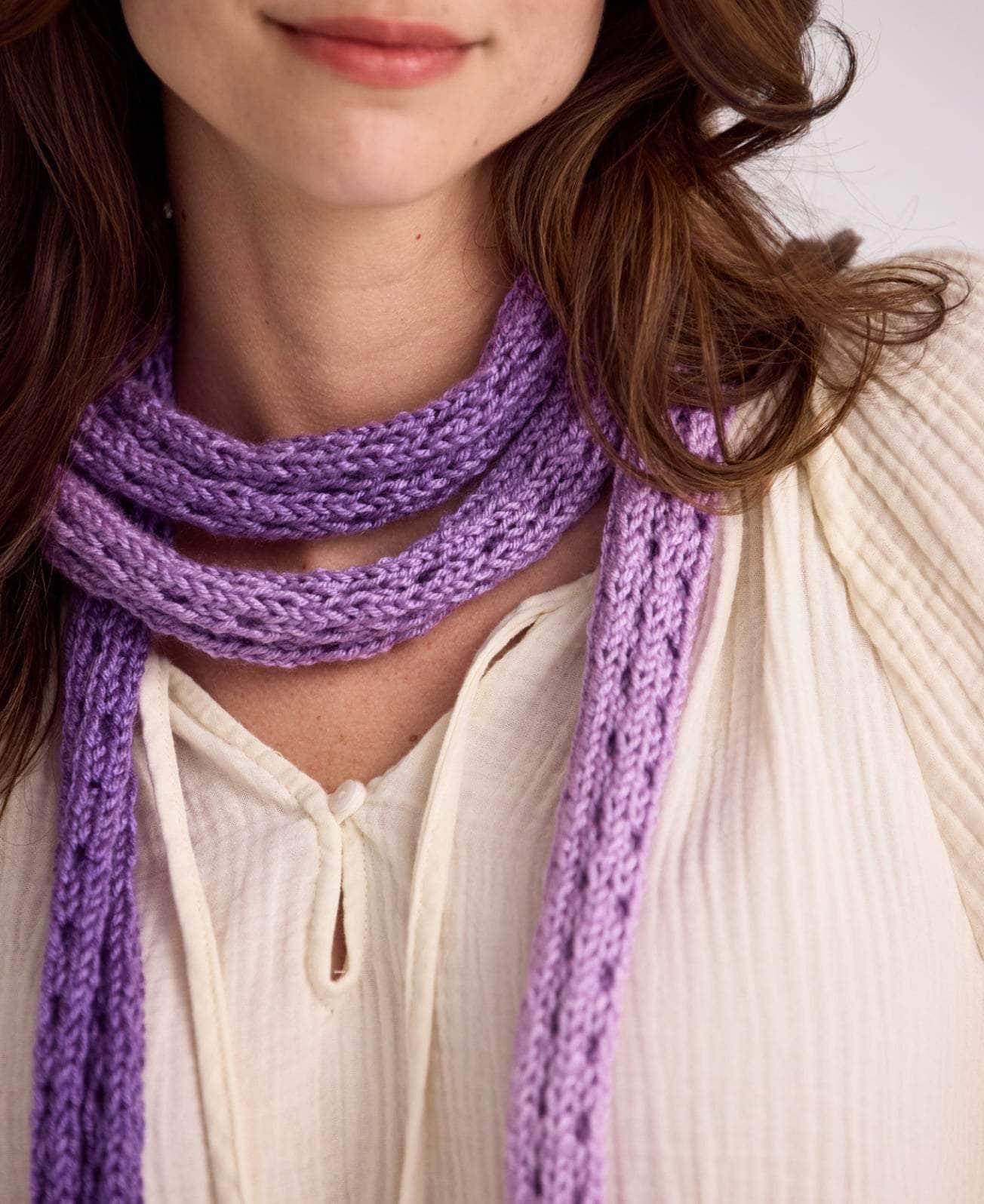 Mesh Lace Skinny Scarf – Premier Yarns