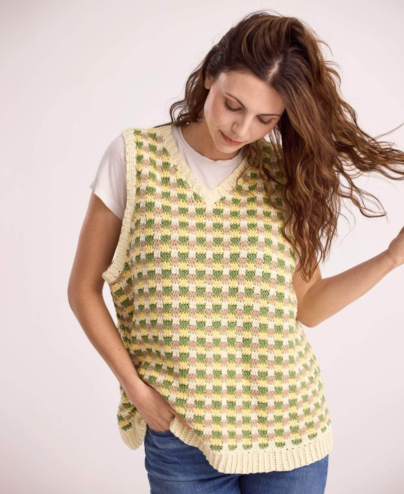 Mini Check Vest – Premier Yarns