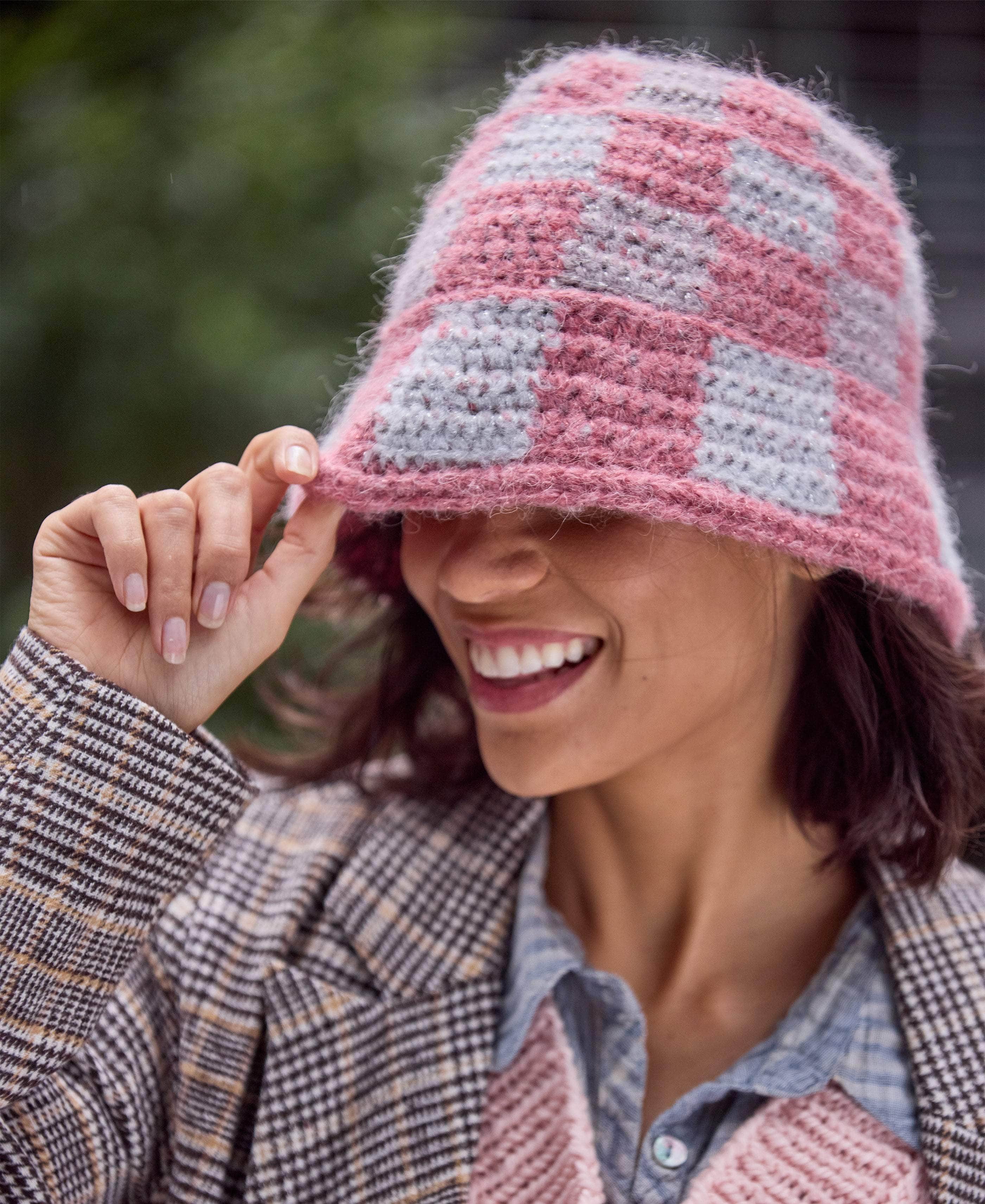 Plush Squares Bucket Hat – Premier Yarns