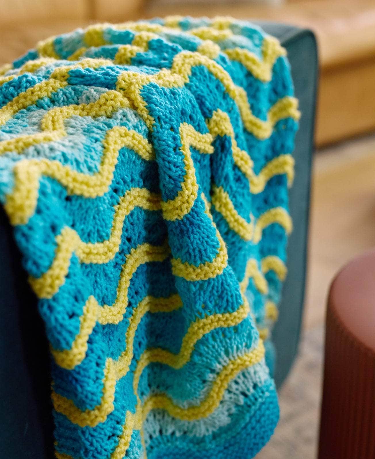 Ombre Feather and Fan Baby Blanket – Premier Yarns