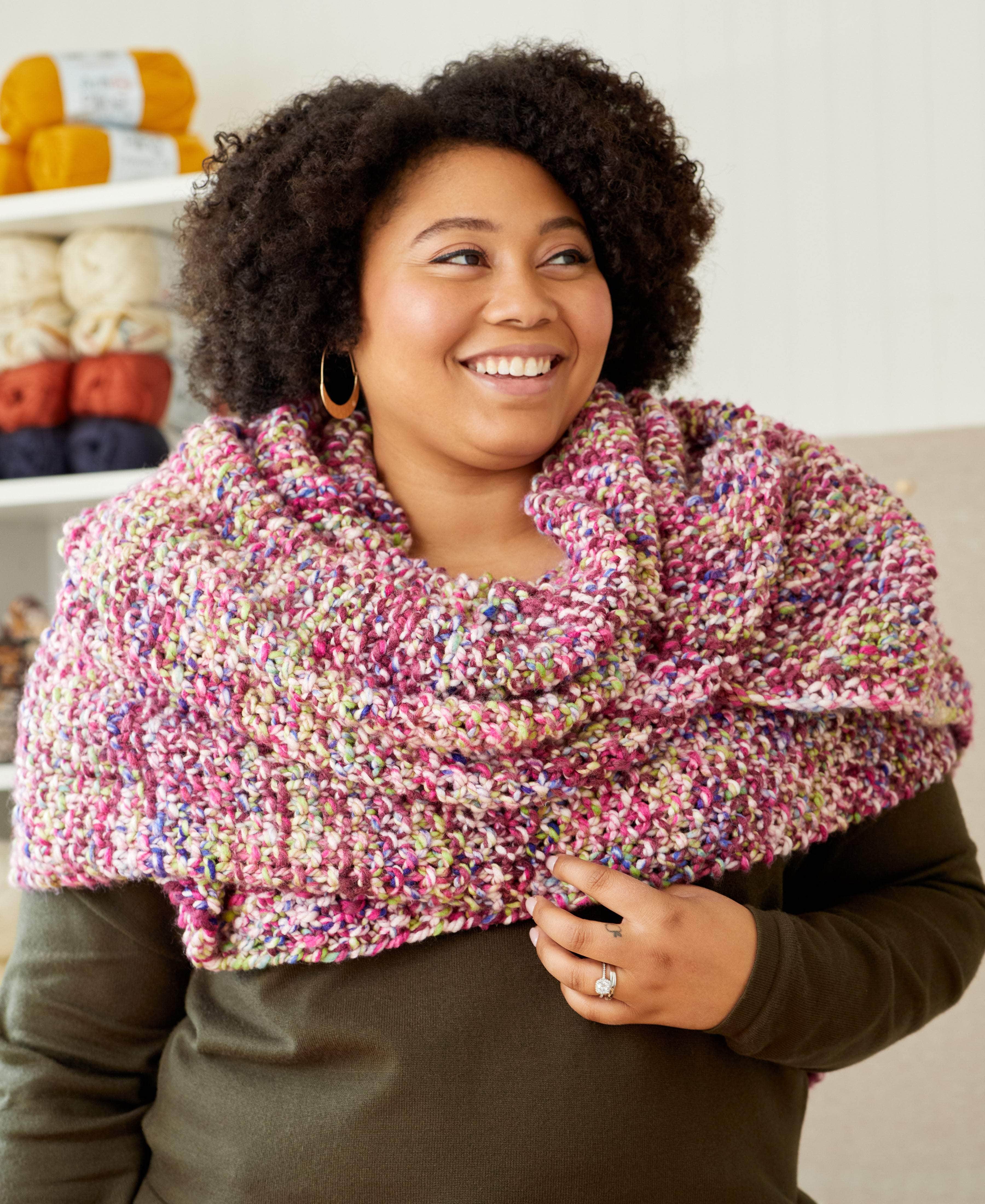Jumbo Seed Stitch Scarf – Premier Yarns