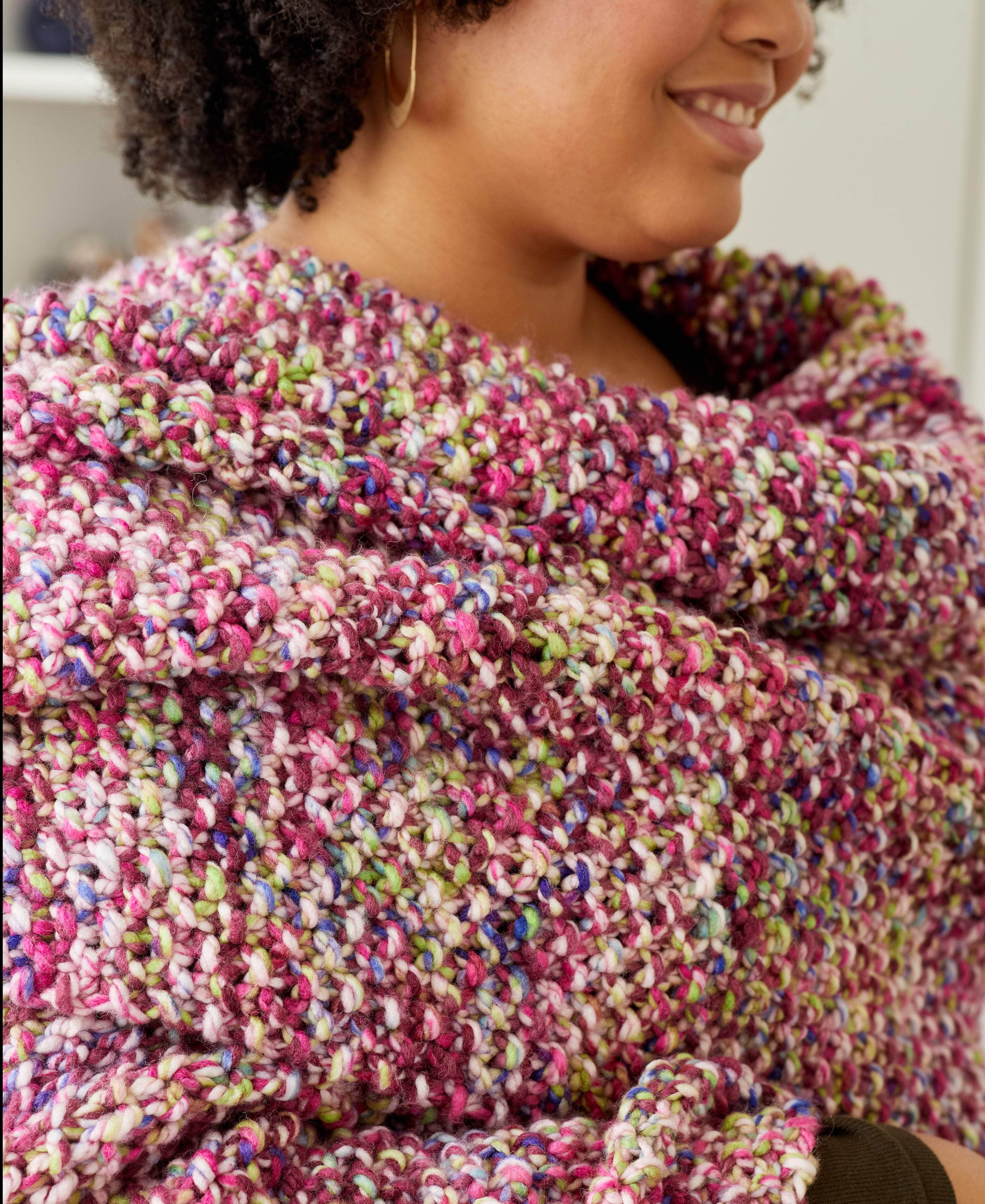 Jumbo Seed Stitch Scarf – Premier Yarns