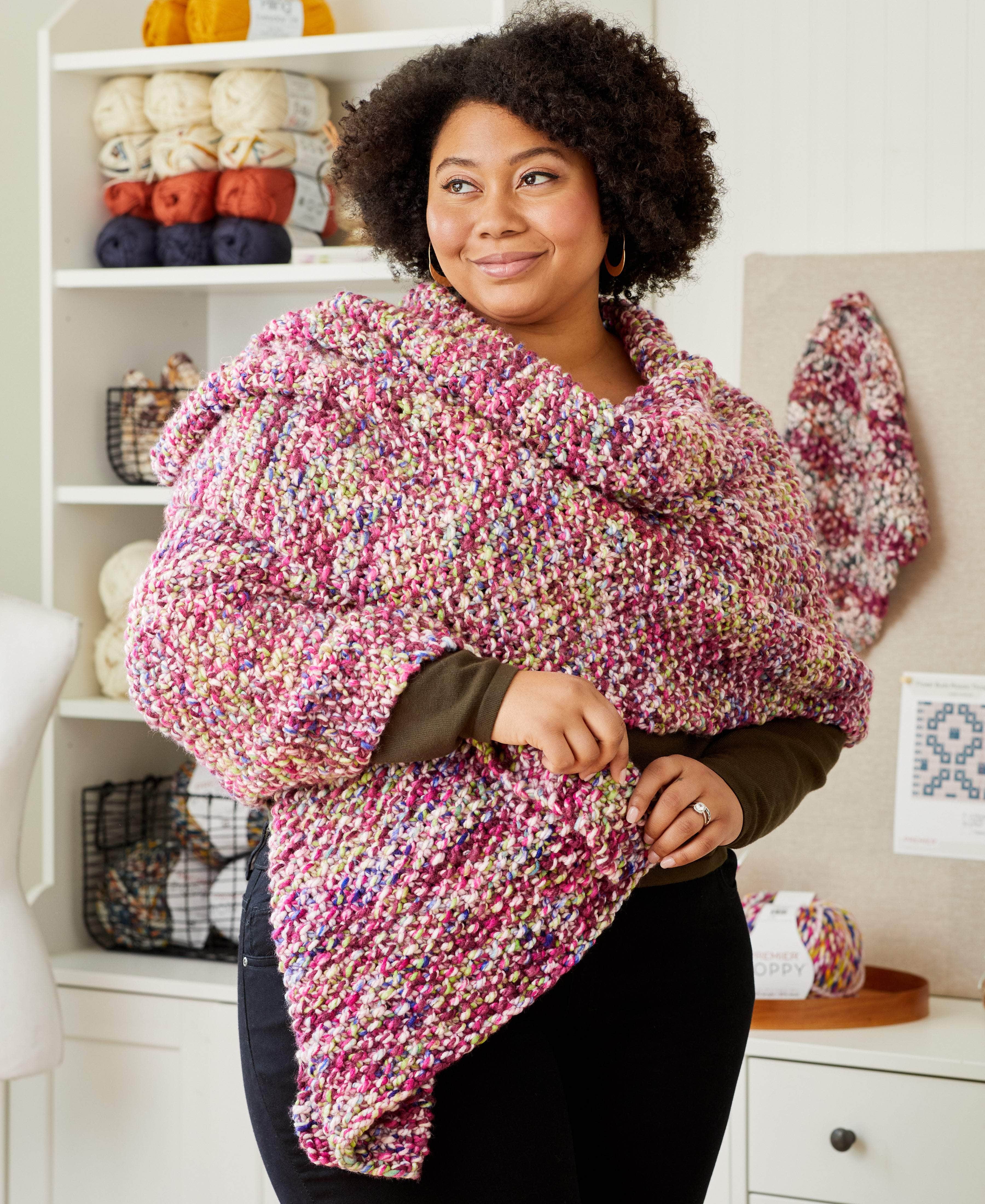 Jumbo Seed Stitch Scarf – Premier Yarns