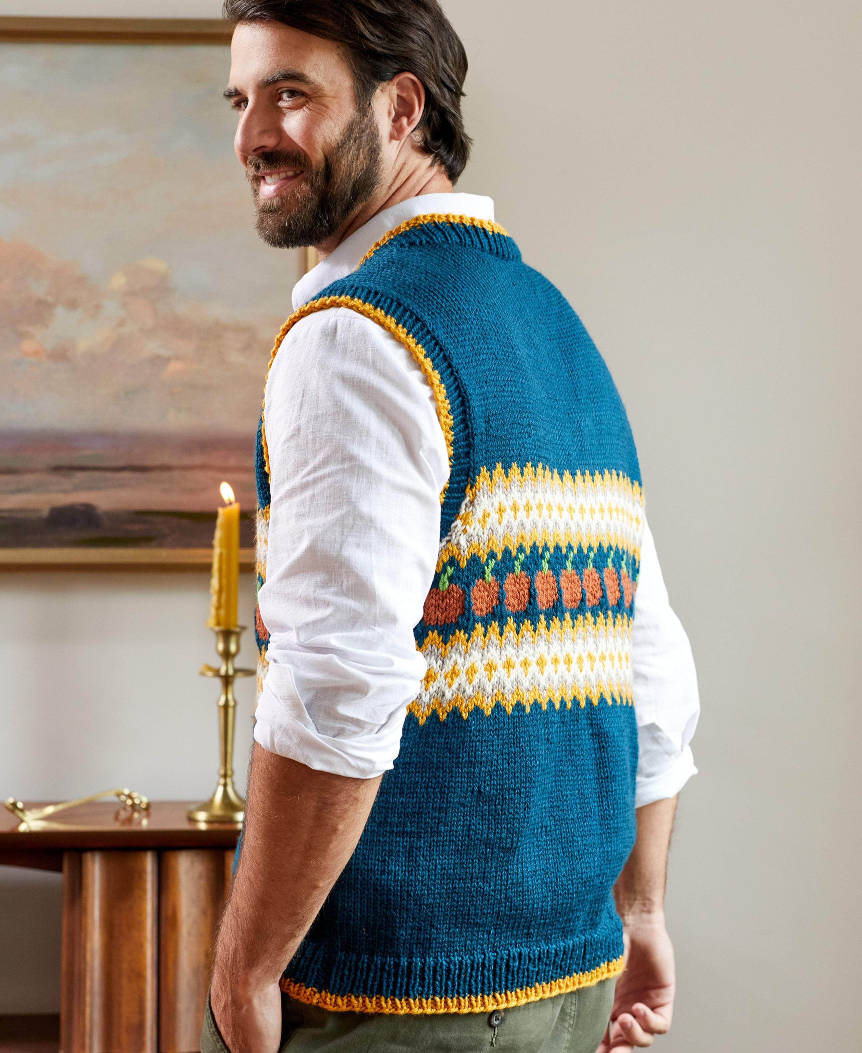 Adult Pumpkin Path Vest – Premier Yarns