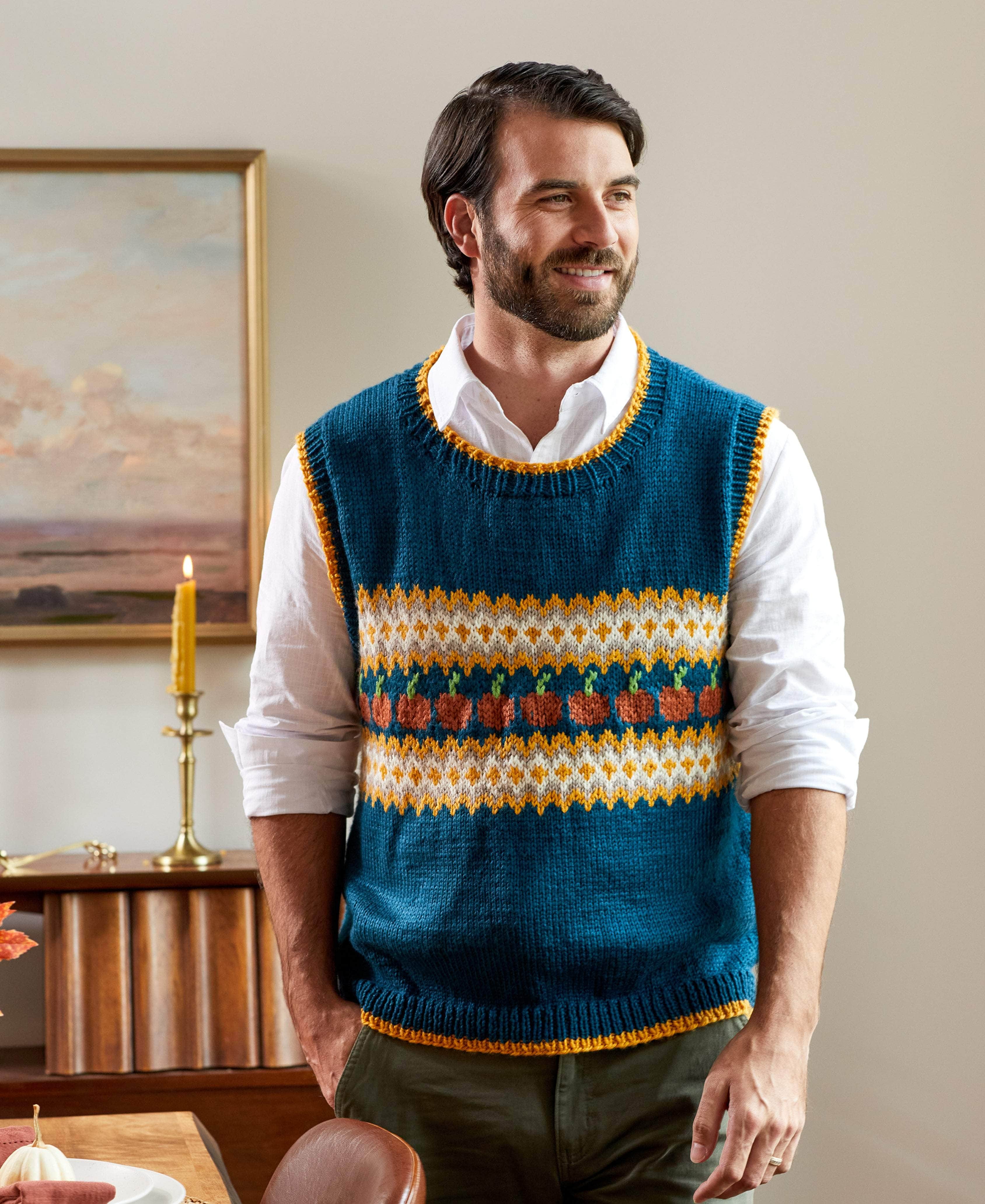 Adult Pumpkin Path Vest – Premier Yarns