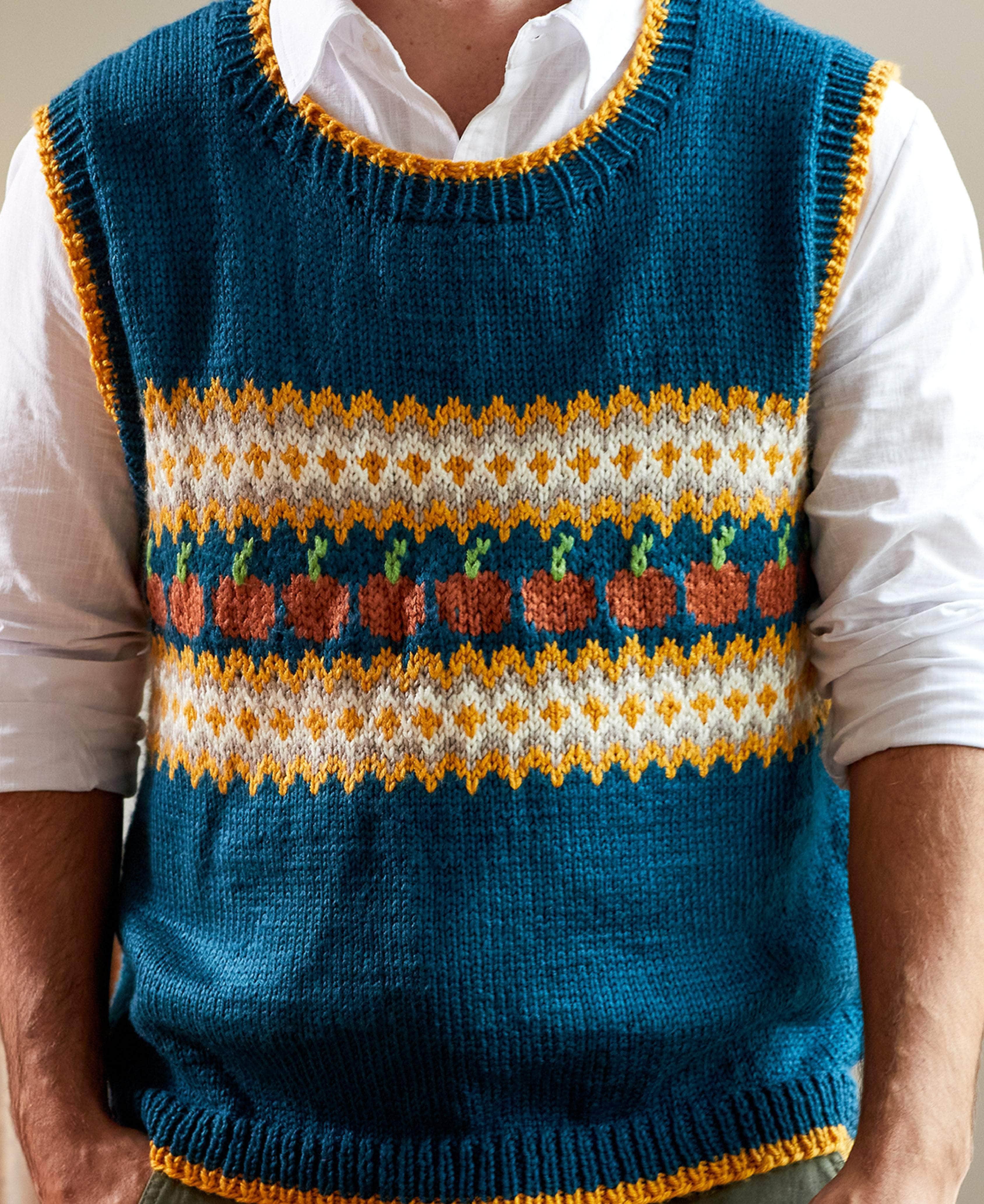 Adult Pumpkin Path Vest – Premier Yarns