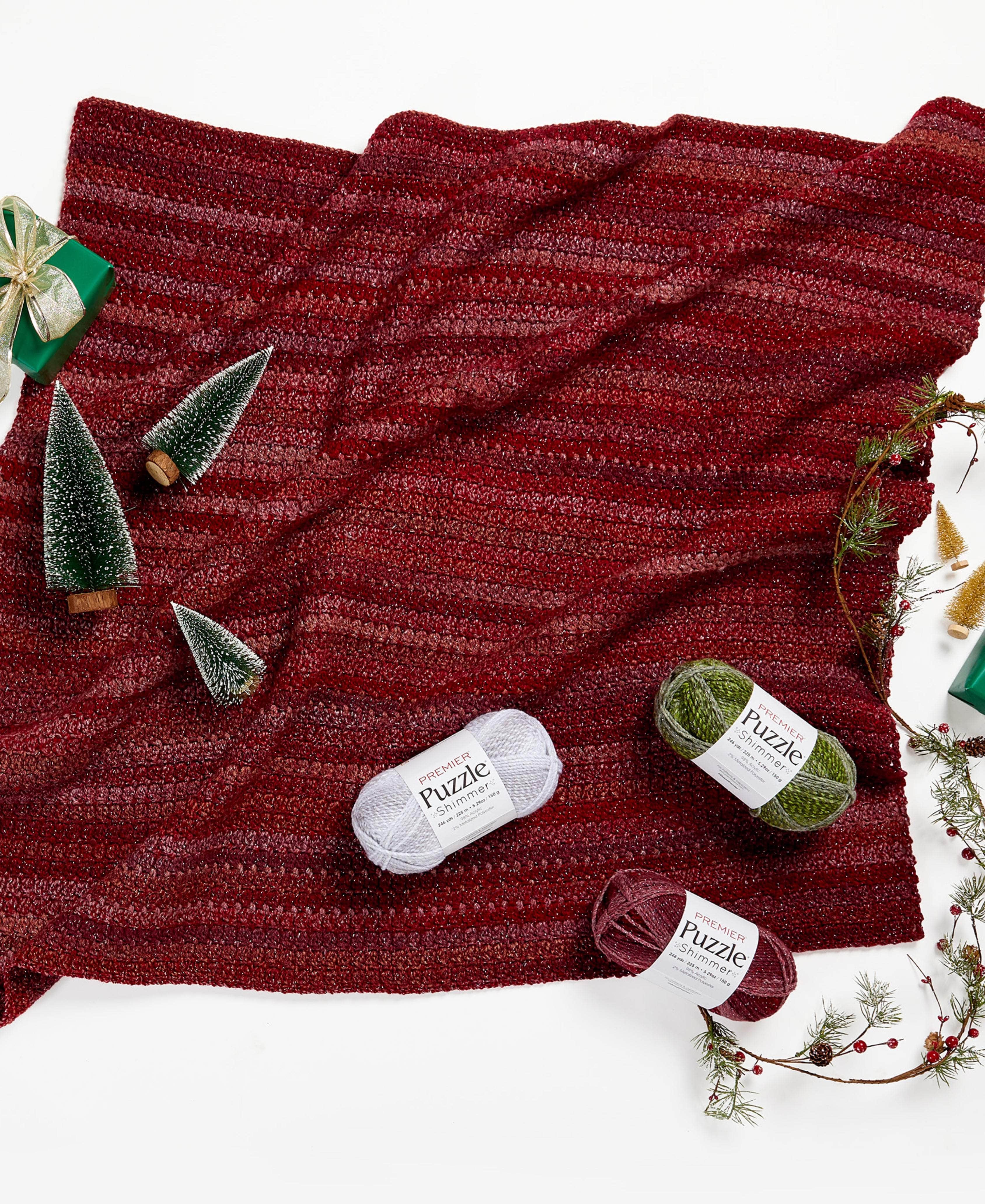 Puzzle Shimmer Arden Throw – Premier Yarns