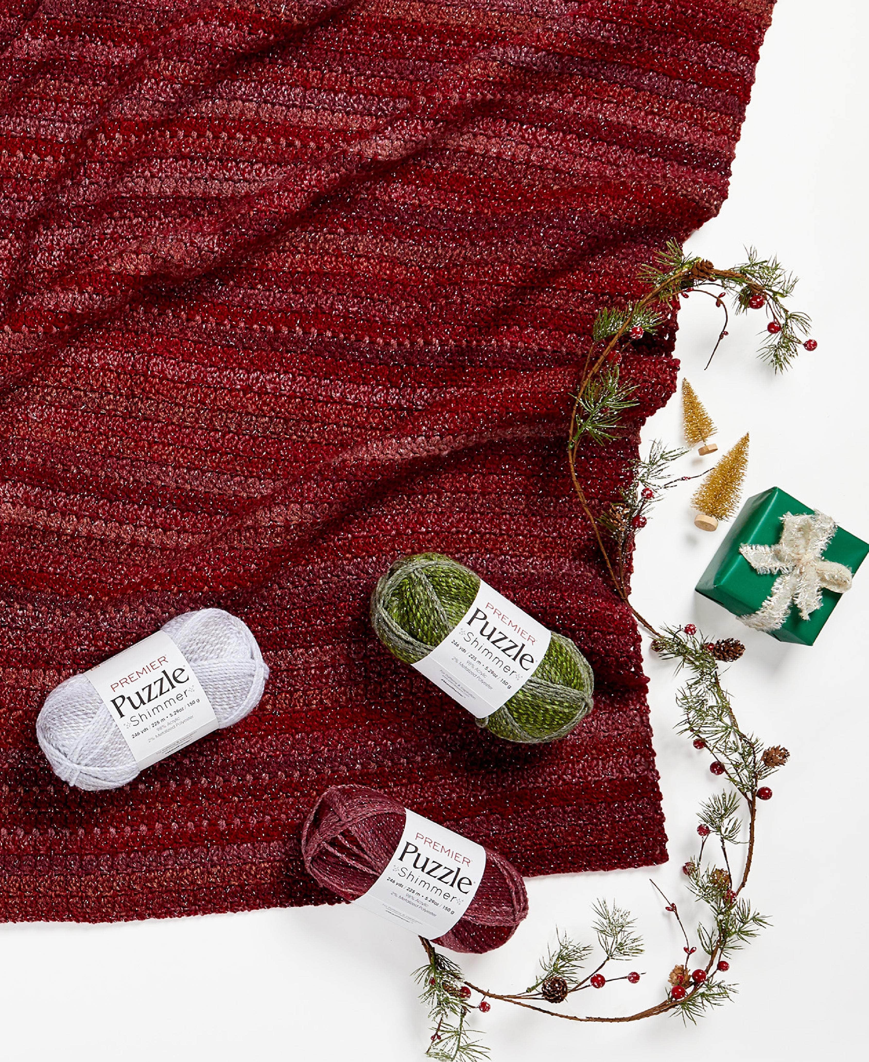 Puzzle Shimmer Arden Throw – Premier Yarns