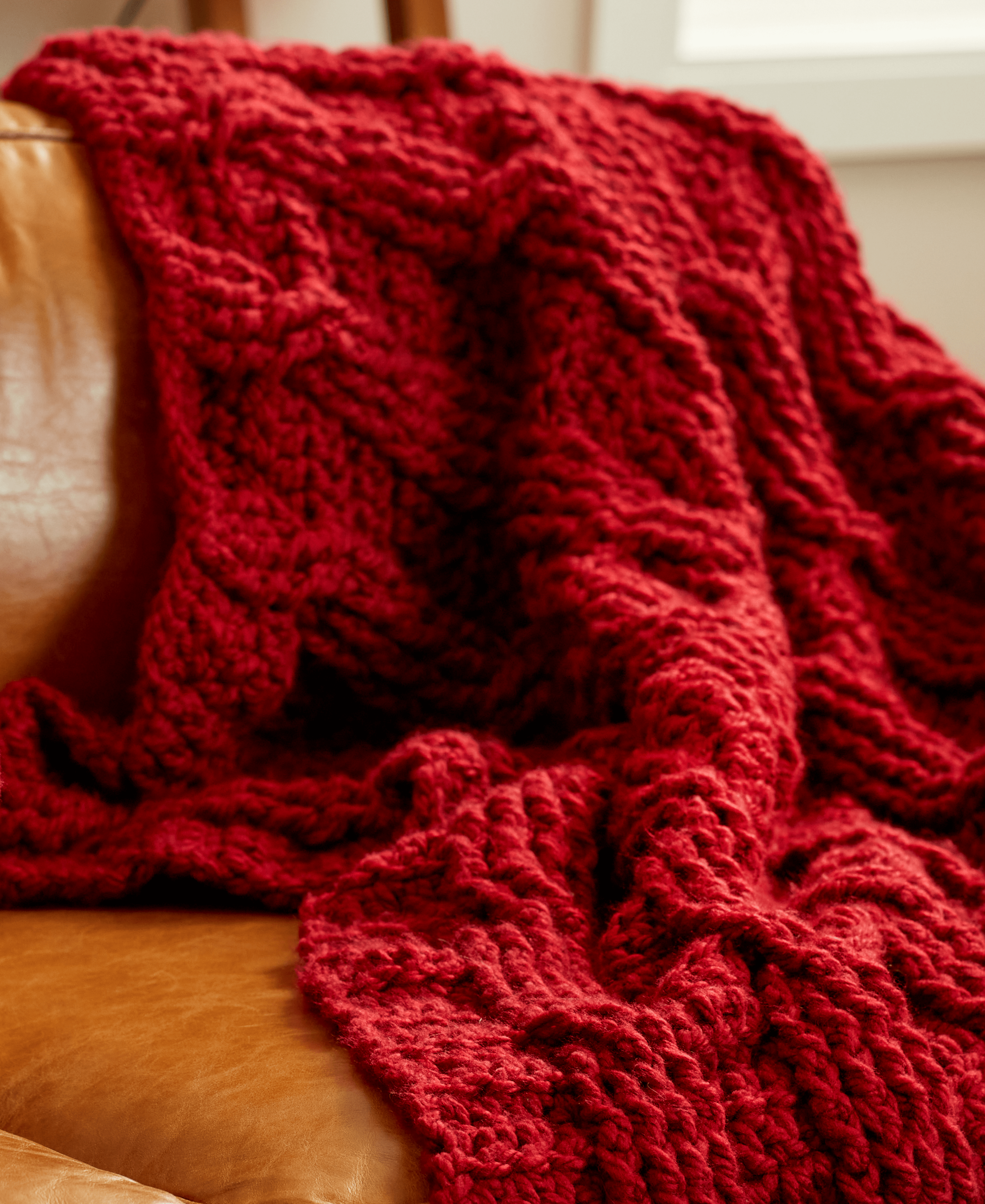 Cable Columns Throw – Premier Yarns