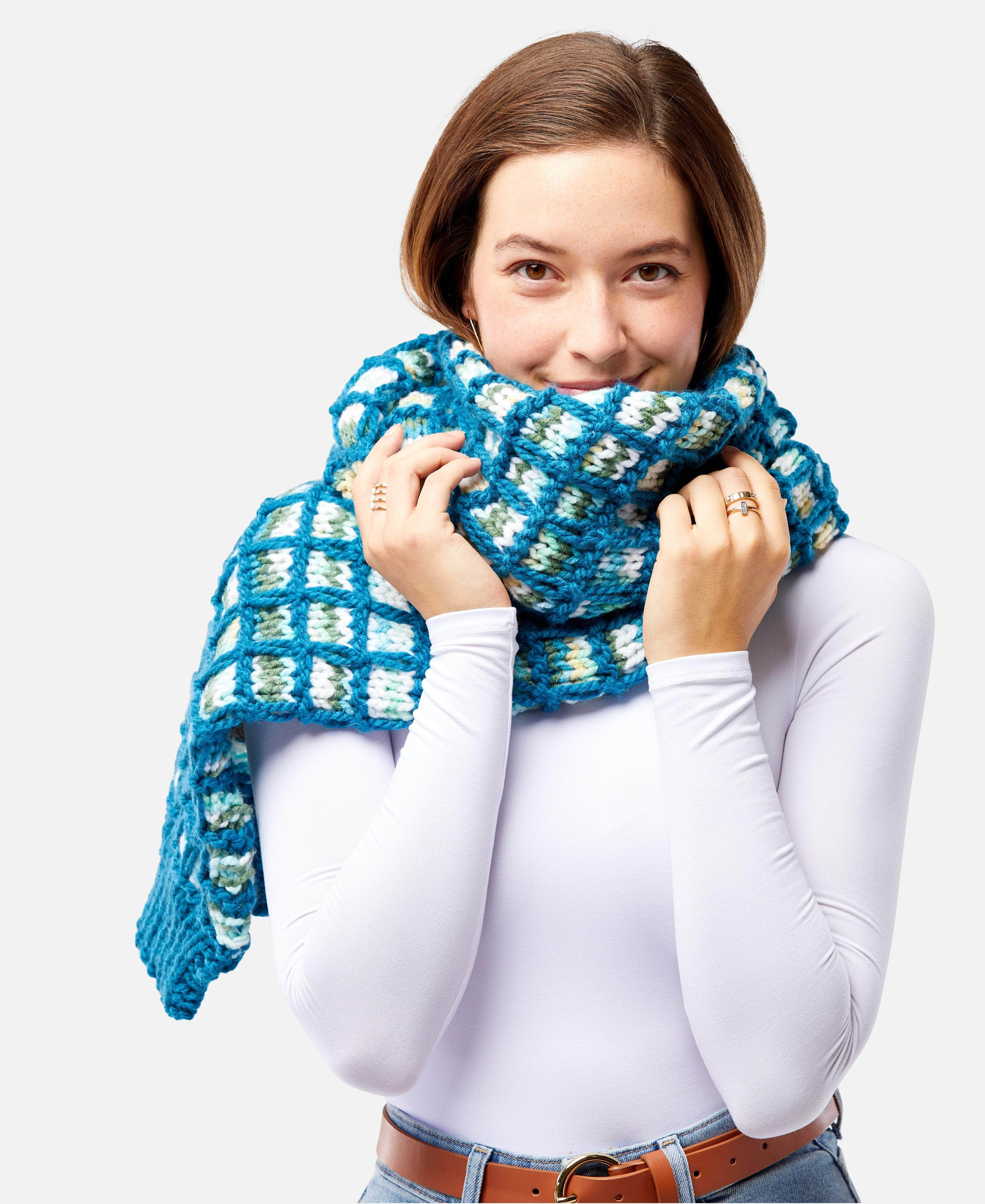 Slip Stitch Boxes Hat and Scarf – Premier Yarns