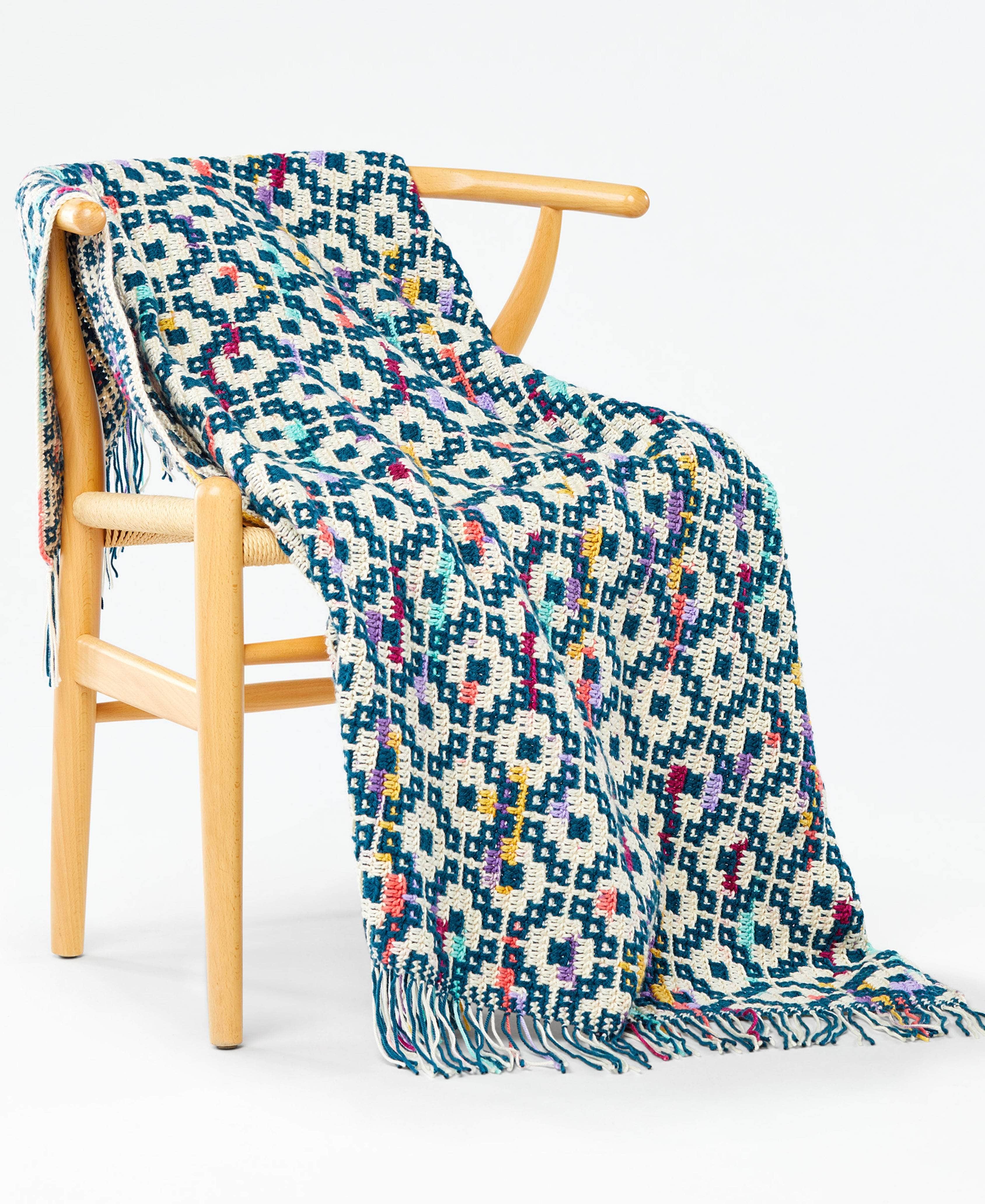 Flower Buds Mosaic Throw – Premier Yarns