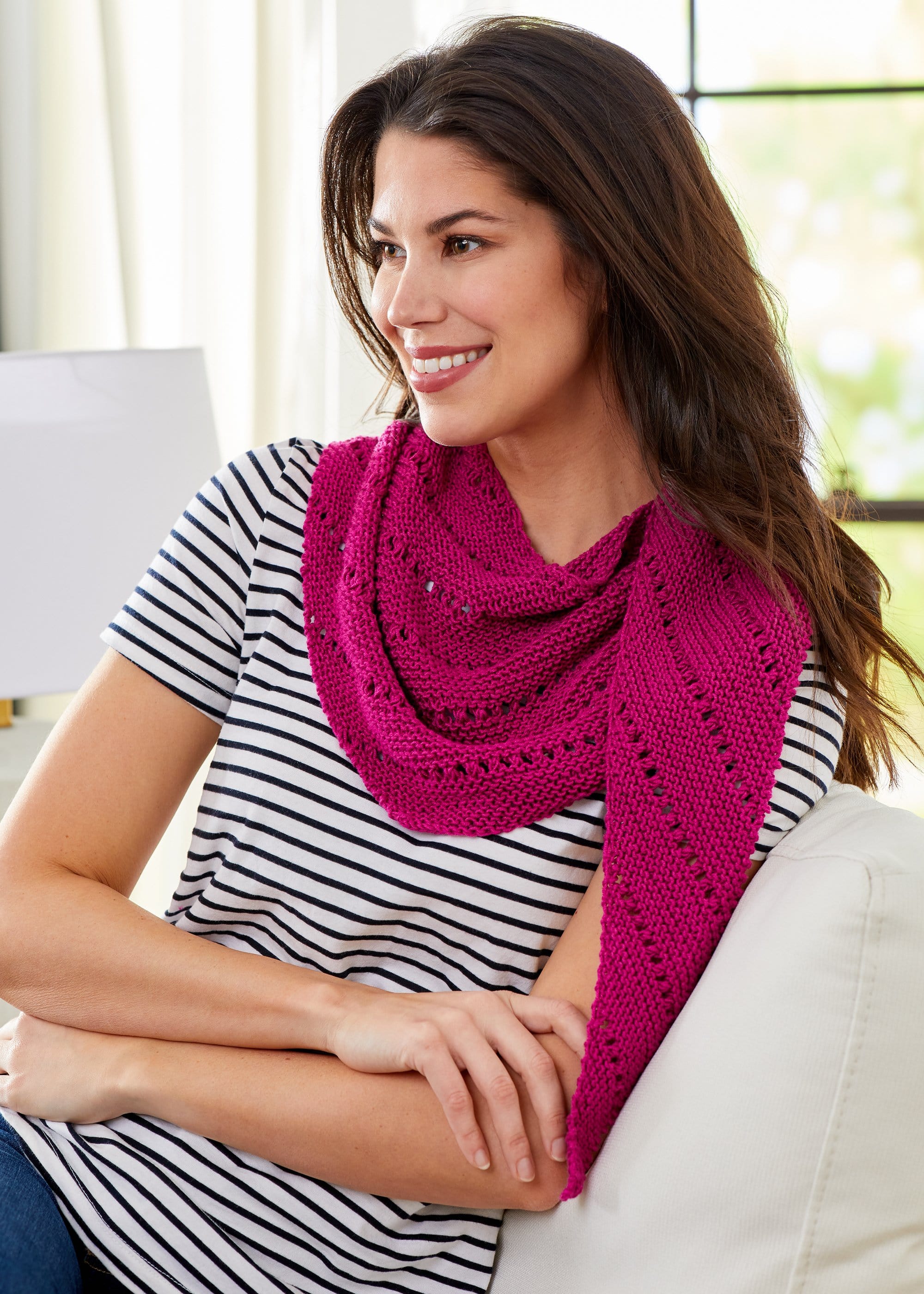 Eyelette Lace Shawlette – Premier Yarns