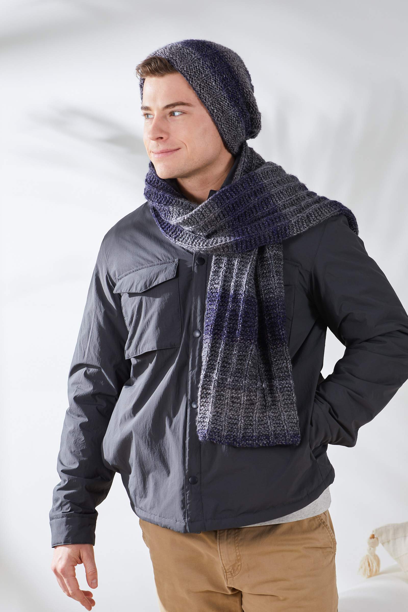 Garter Rib Hat and Scarf – Premier Yarns