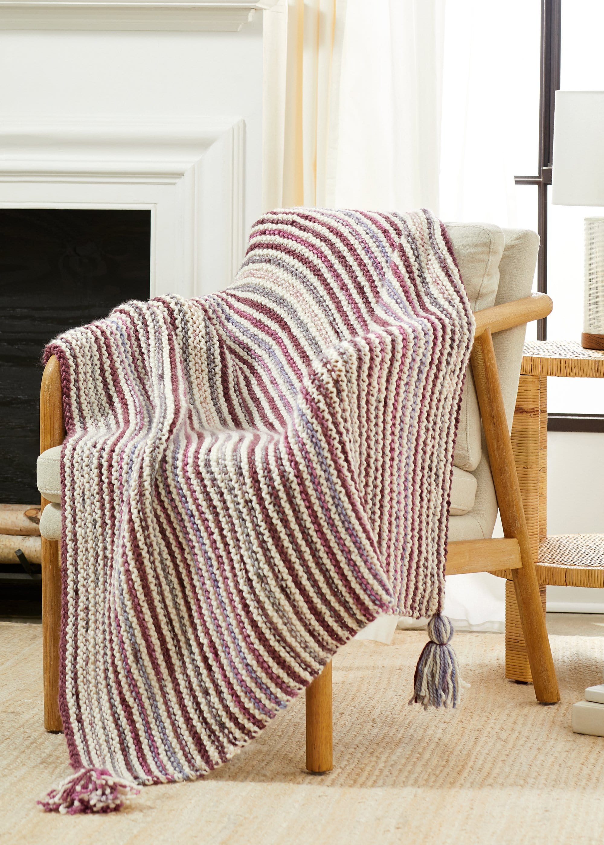 Striped Lap Blanket – Premier Yarns