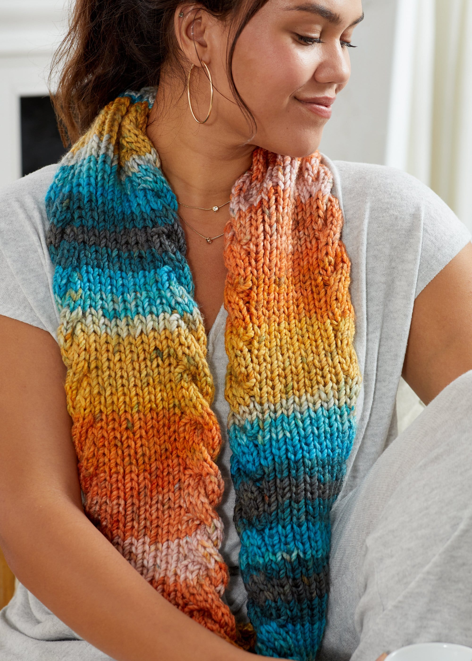 Cabled Colors Cowl – Premier Yarns
