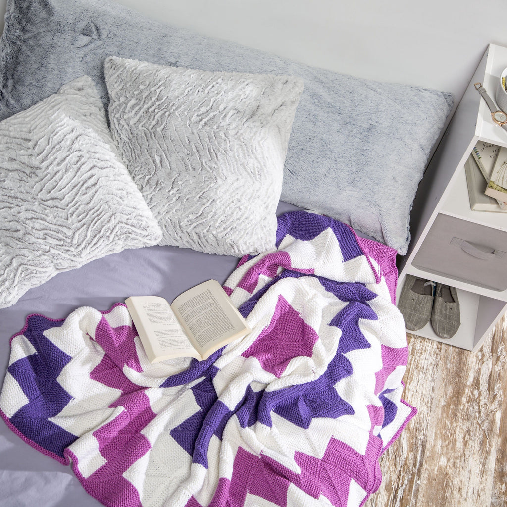 Shrinking Violets Mitered Square Blanket – Premier Yarns