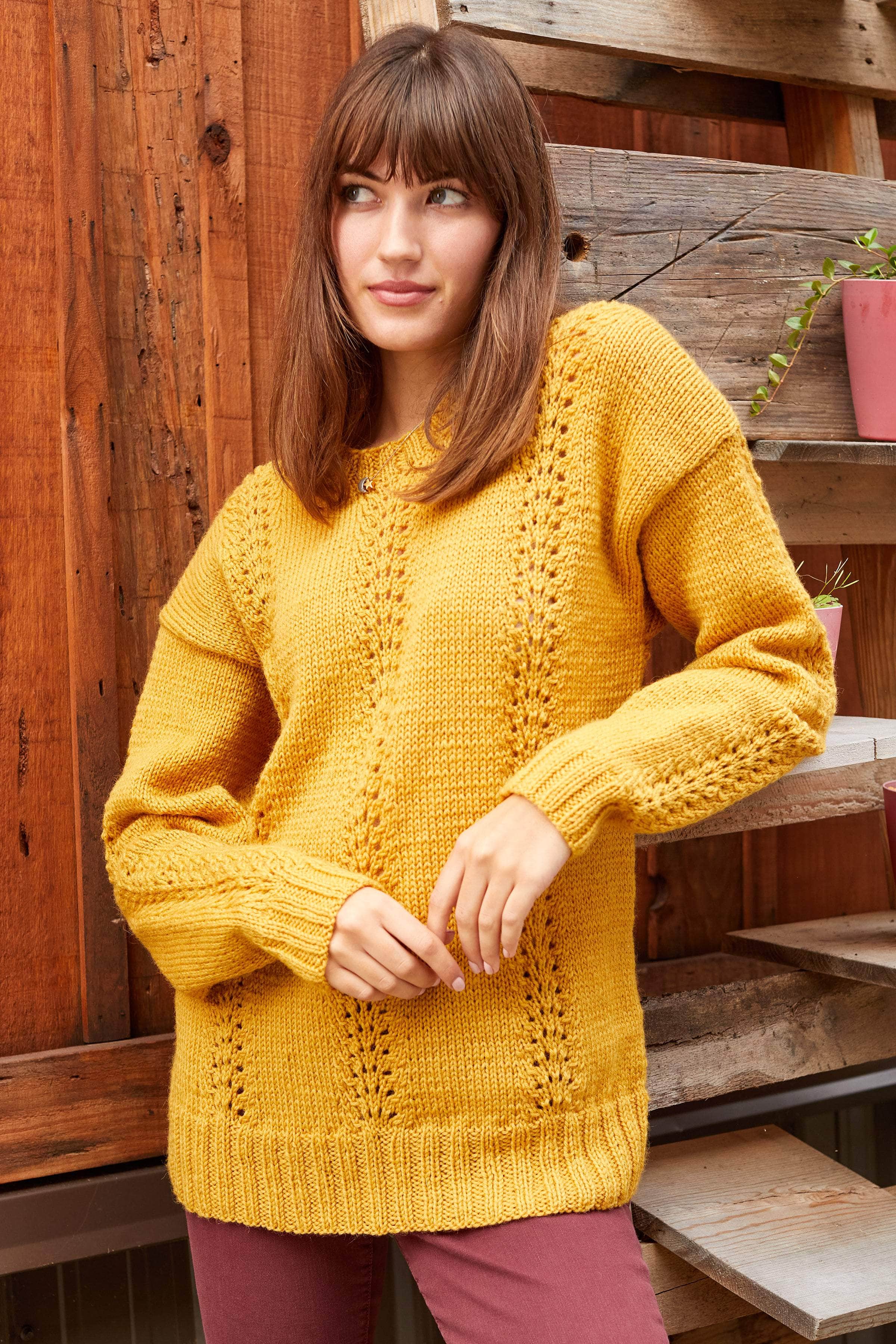 Lace Columns Pullover – Premier Yarns
