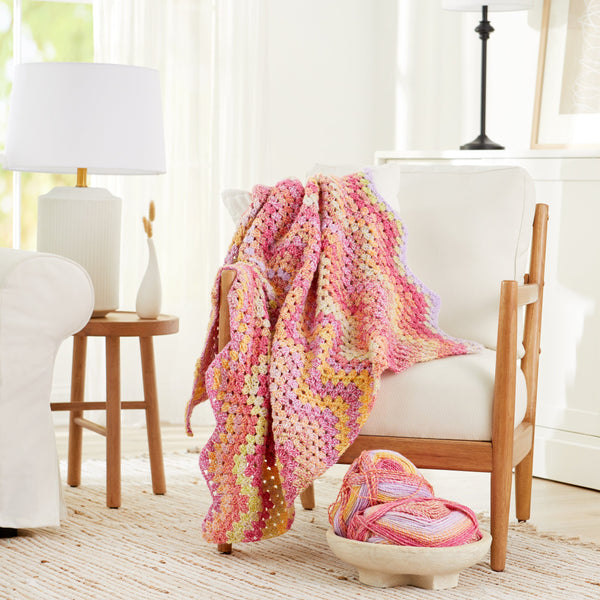 pink chevron throw