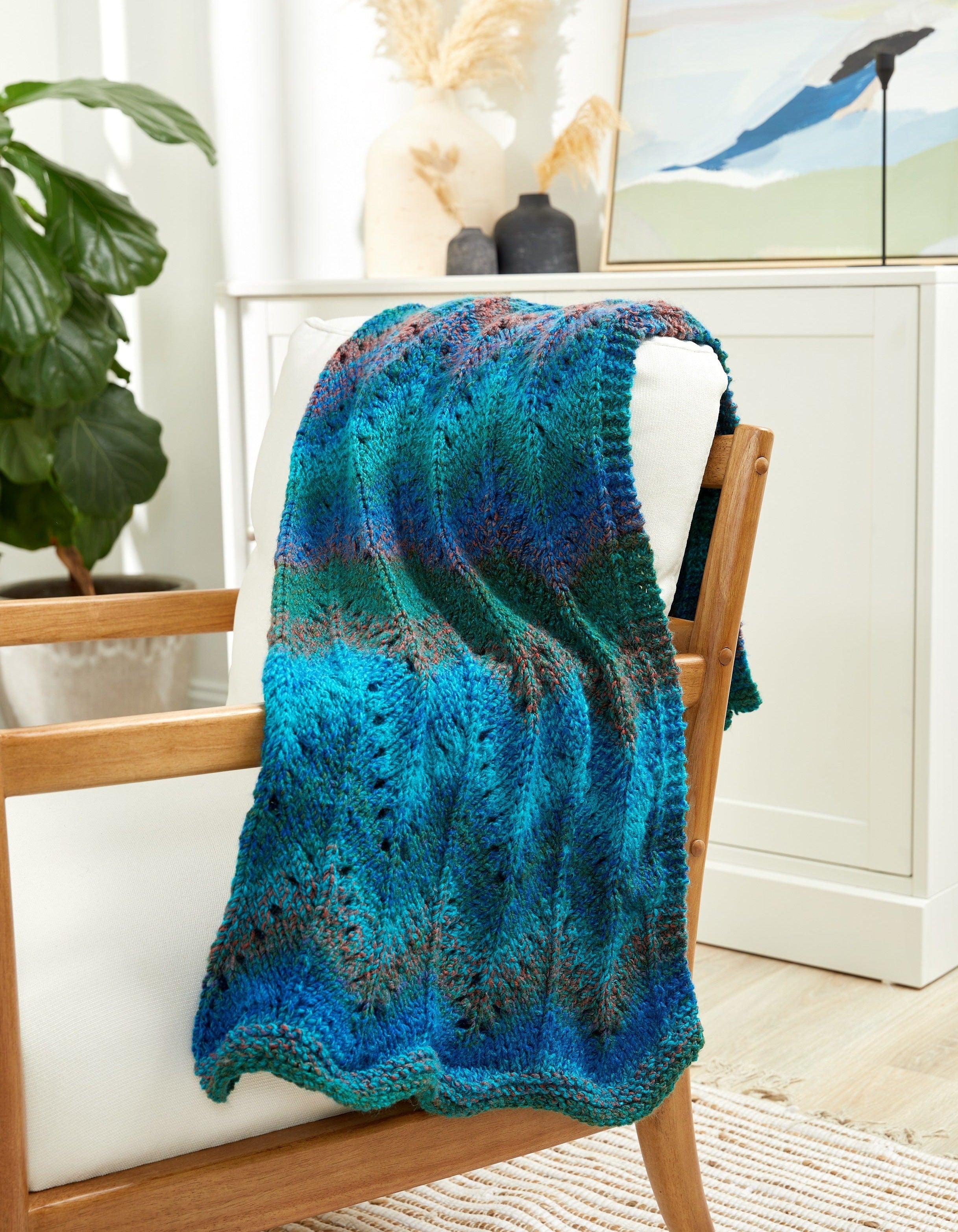 Lace Chevron Columns Throw – Premier Yarns