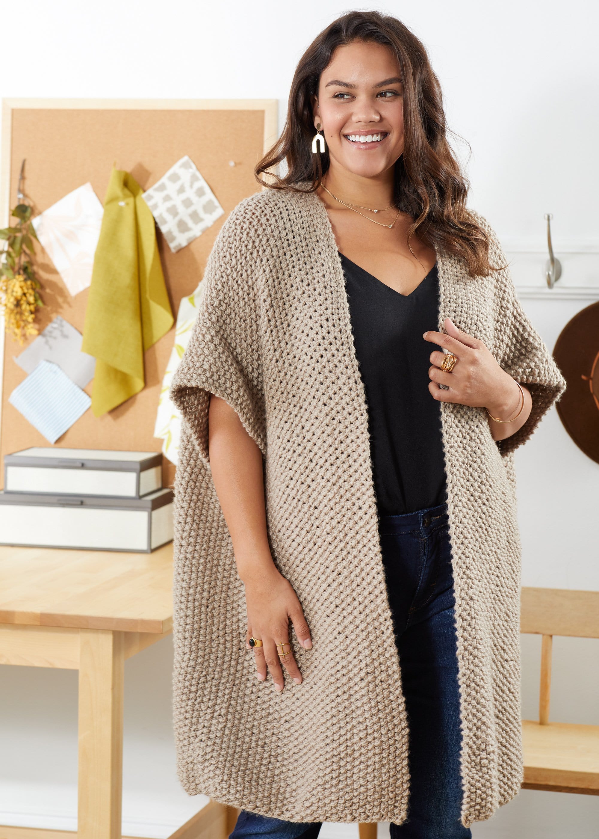 Seed Stitch Cardi – Premier Yarns