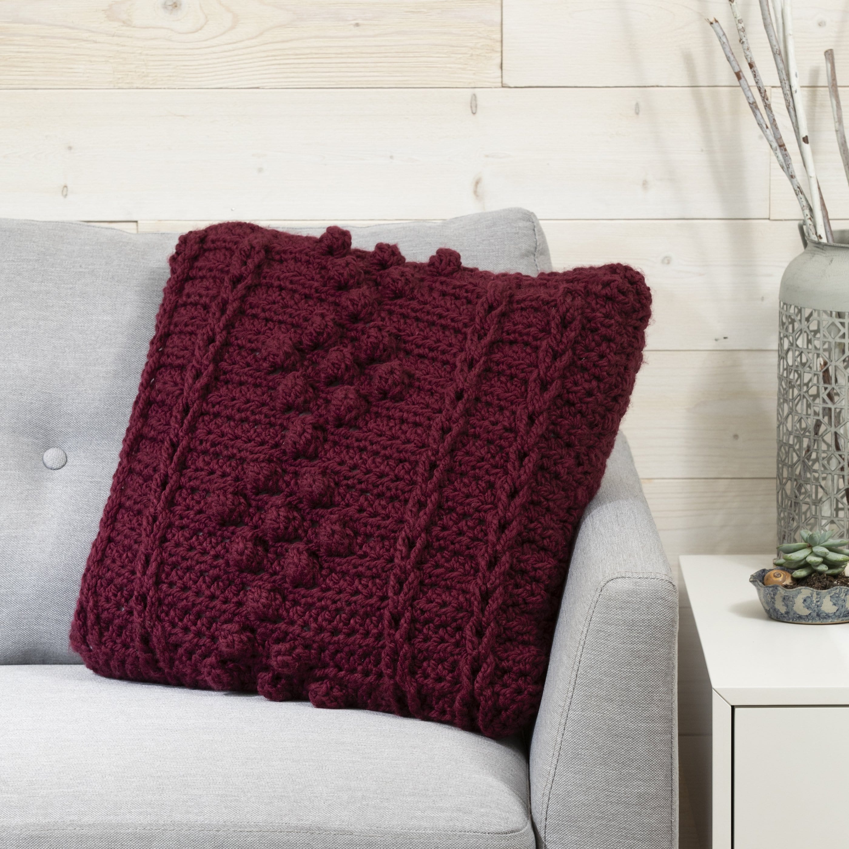 Staggered Bobble Pillow – Premier Yarns