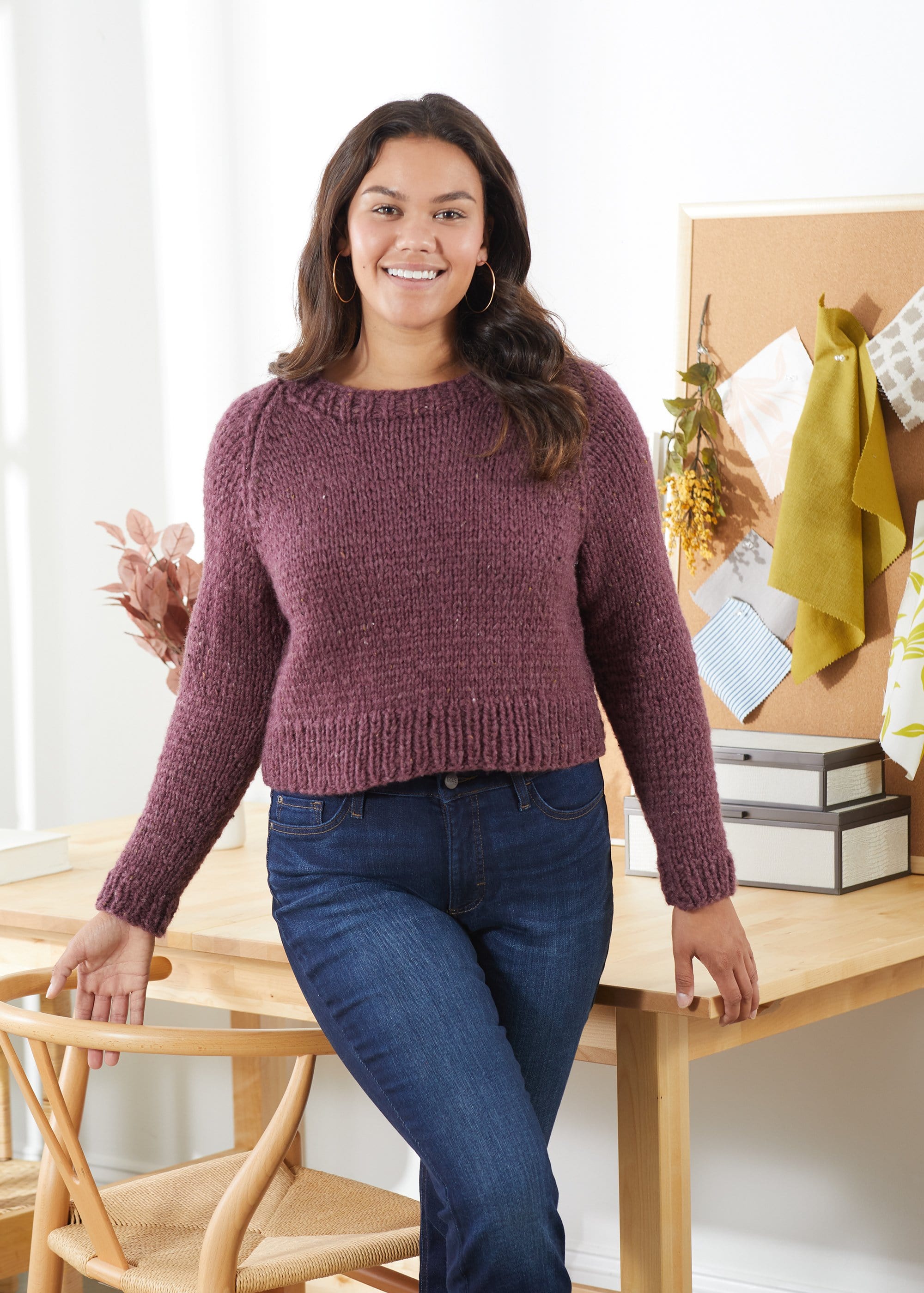 Cozy Cropped Raglan – Premier Yarns