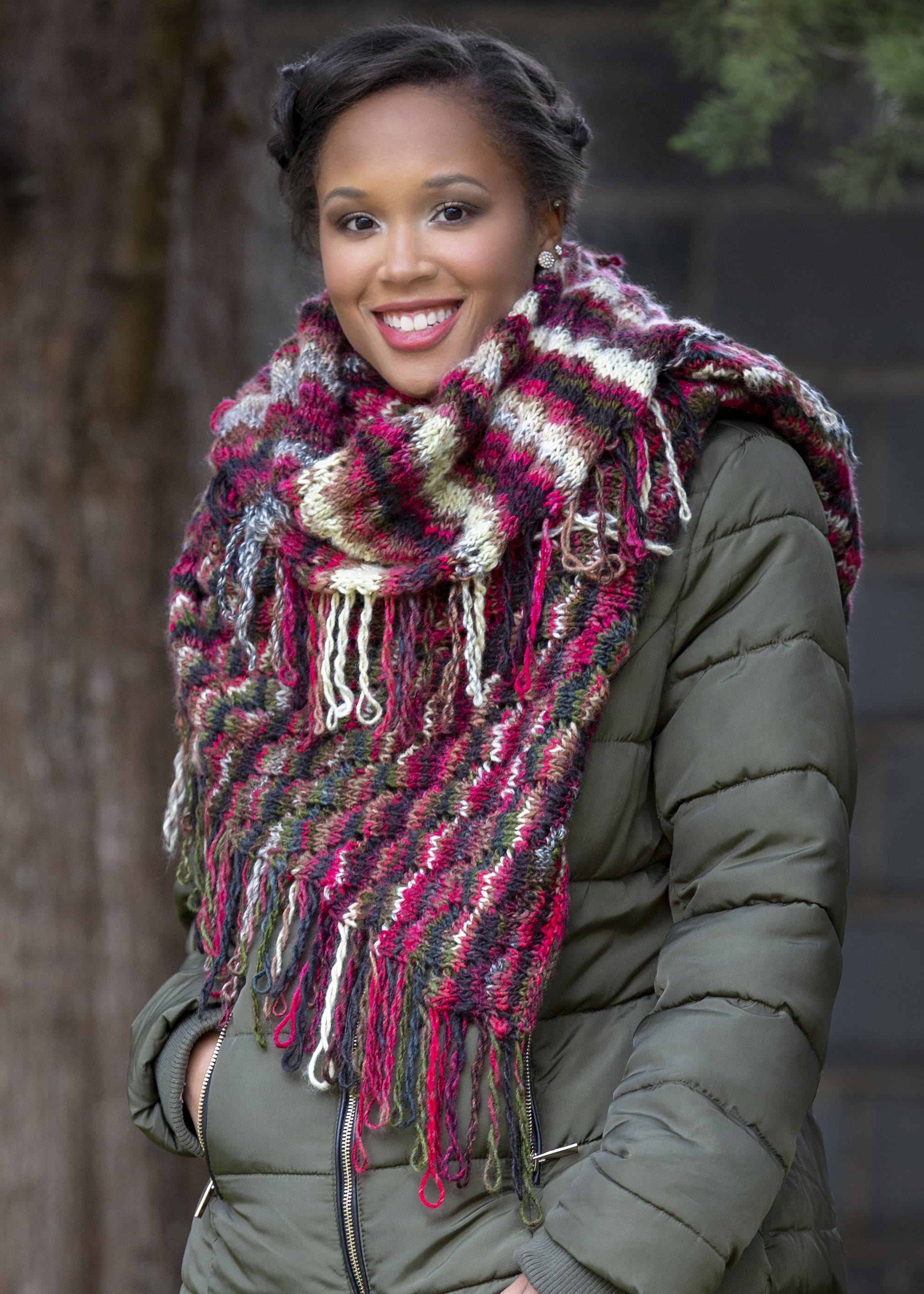 Triangle Loop Fringe Wrap – Premier Yarns