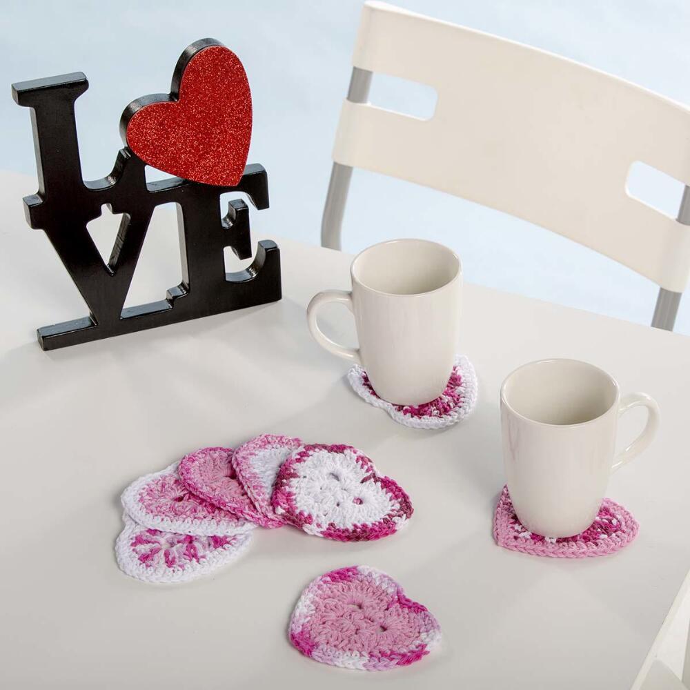 Premier® Heart Coasters and Garland Free Download – Premier Yarns