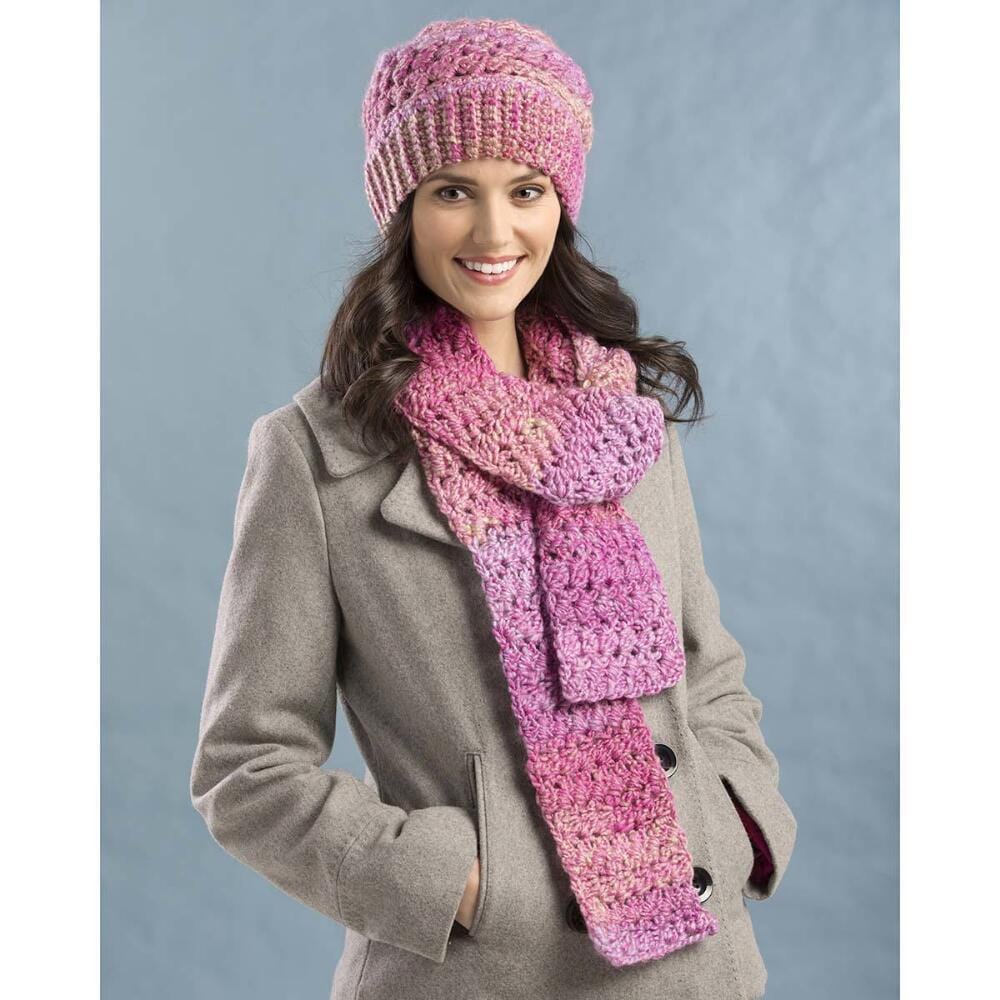 Premier® Roses Bloom Hat and Scarf Set Free Download – Premier Yarns